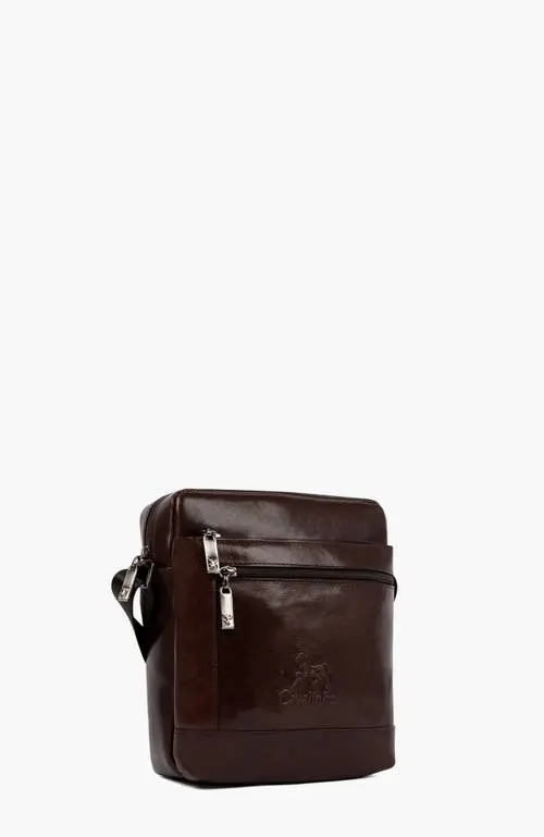 Cavalinho Gentleman Leather Traveler Crossbody Bag