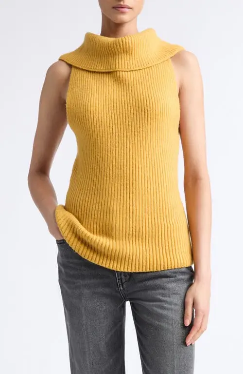 Ossou Isla Wool Ribbed Turtleneck Tank