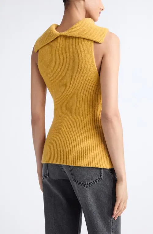 Ossou Isla Wool Ribbed Turtleneck Tank