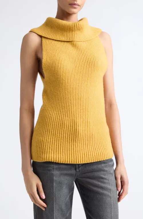Ossou Isla Wool Ribbed Turtleneck Tank