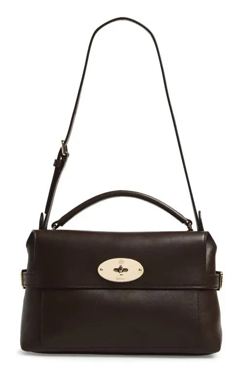 Mulberry Small Stevie Leather Top Handle Bag - Ebony
