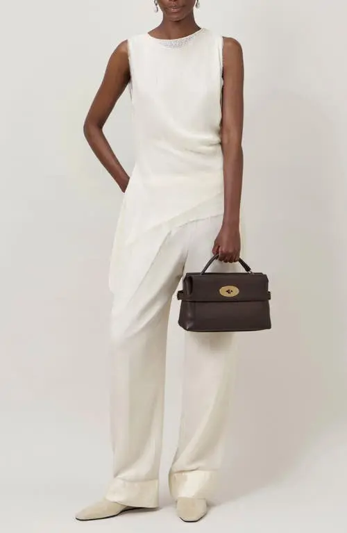 Mulberry Small Stevie Leather Top Handle Bag - Ebony