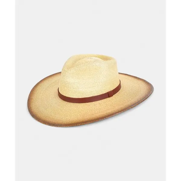PETER GRIMM Palm Leaf Resort Hat - Tea Stain