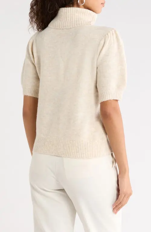 CECE DUPRAZ Turtleneck Short Sleeve Sweater - Malted