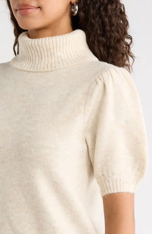 CECE DUPRAZ Turtleneck Short Sleeve Sweater - Malted