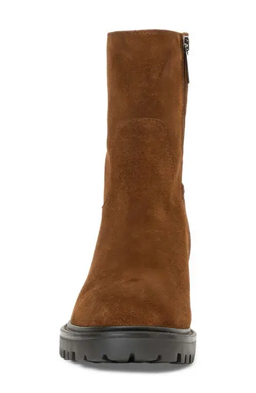 Aquatalia Danni Waterproof Suede Bootie - Brandy Suede