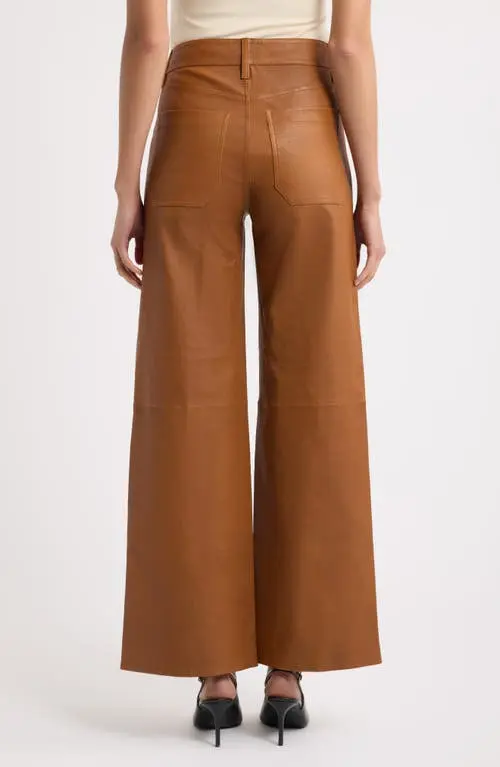 FRAME The Slim Palazzo Leather Pants