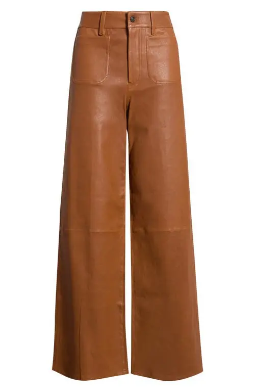FRAME The Slim Palazzo Leather Pants