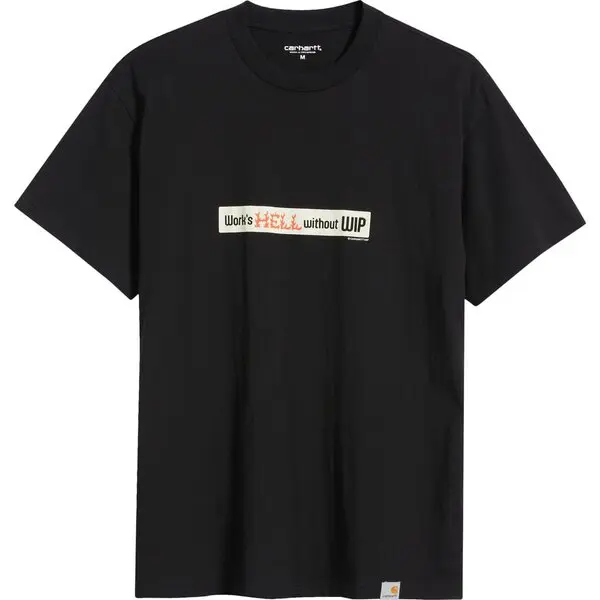 Carhartt Work In Progress Raised Ducks Organic Cotton Graphic T-shirt - Black