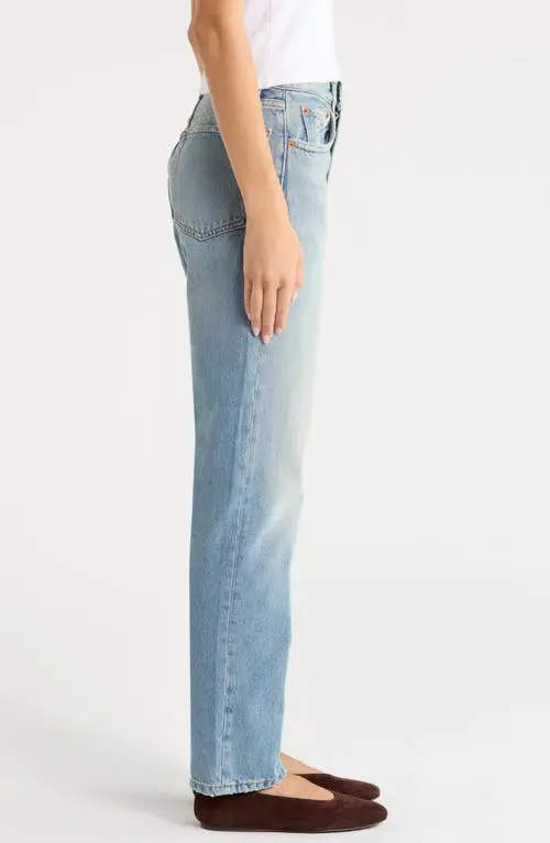 RE/DONE Pipe Distressed High Waist Jeans