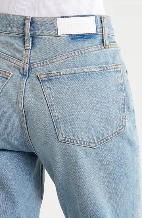 RE/DONE Pipe Distressed High Waist Jeans