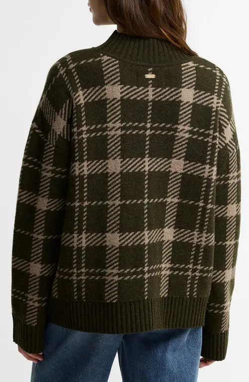 Barbour Delilah Knitted Mock Neck Sweater - Olive Multi