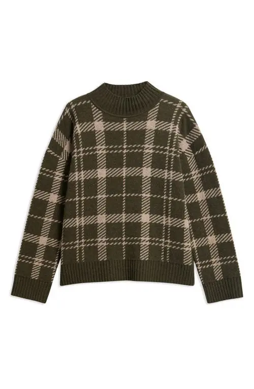 Barbour Delilah Knitted Mock Neck Sweater - Olive Multi