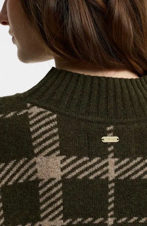 Barbour Delilah Knitted Mock Neck Sweater - Olive Multi