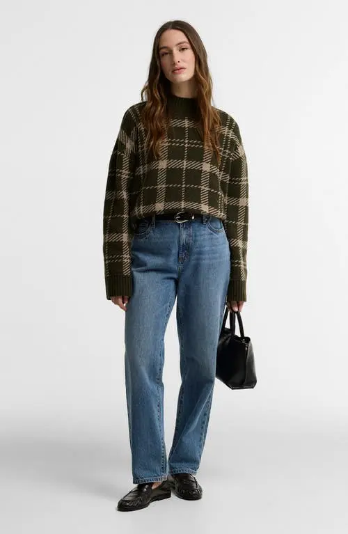 Barbour Delilah Knitted Mock Neck Sweater - Olive Multi