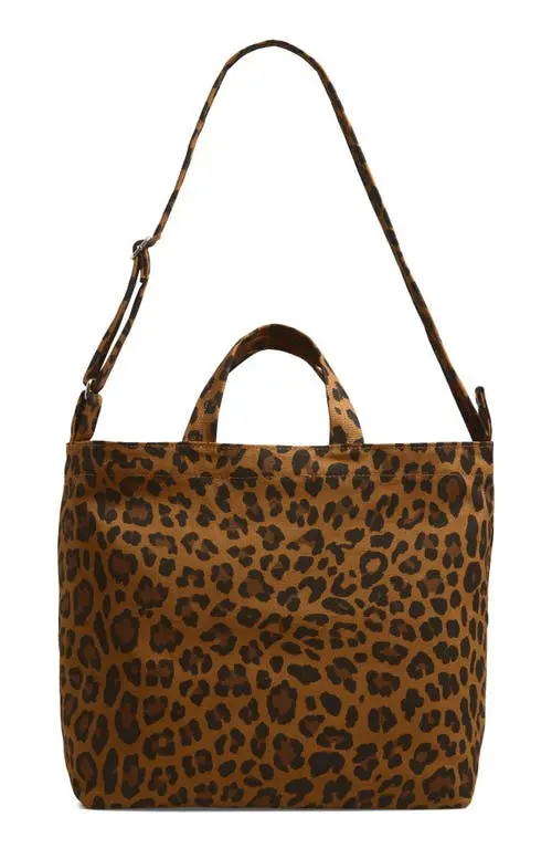 Baggu Duck Horizontal Zip Recycled Canvas Tote - Leopard