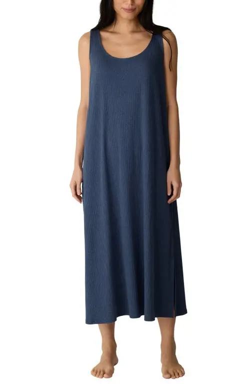 Eileen Fisher Organic Cotton Ribbed Maxi Dress - Blueberry