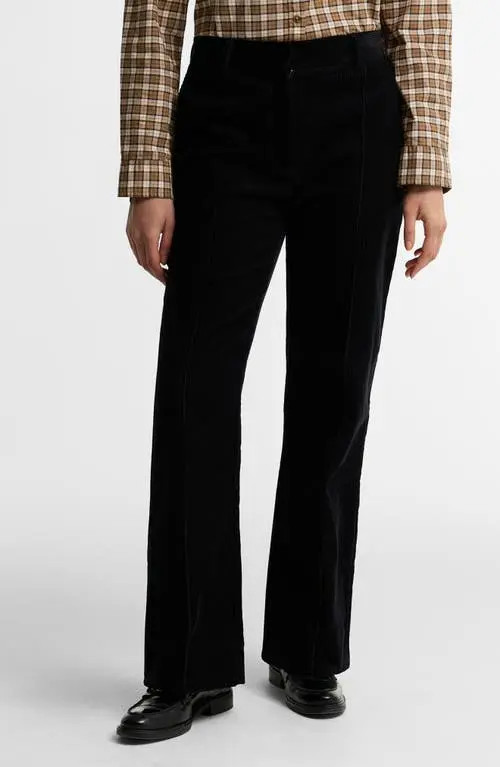 Barbour Emmy Wide Leg Corduroy Trousers - Black