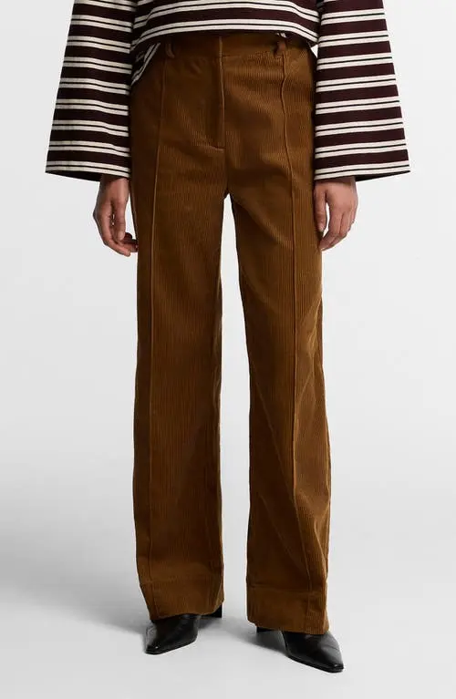 Barbour Emmy Wide Leg Corduroy Trousers - Tan