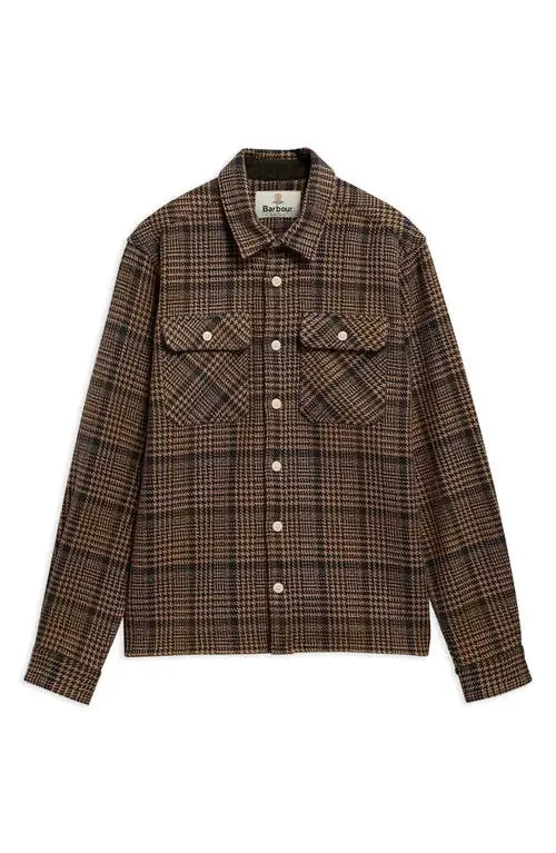 Barbour Millom Relaxed Houndstooth Shirt - Olive