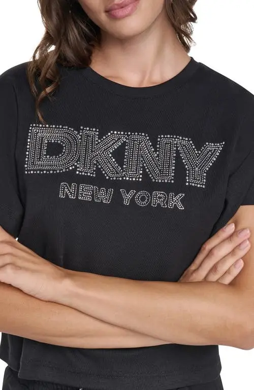 Dkny Embellished Dolman Sleeve T-shirt - Black