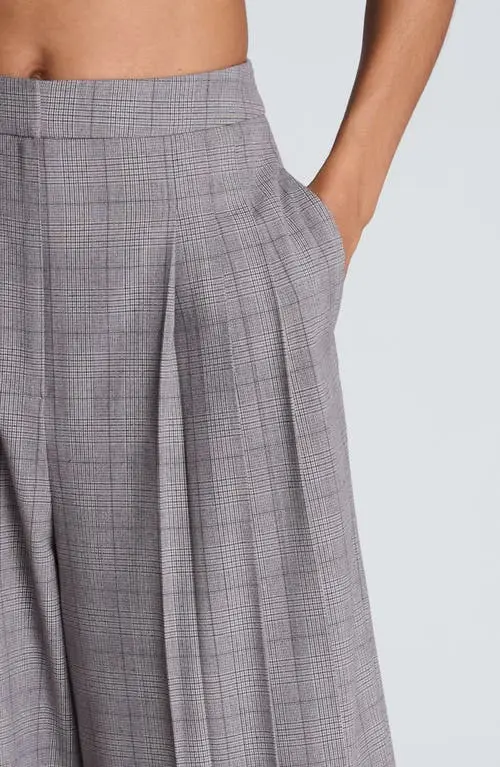 KENNETH COLE High Waist Triple Pleat Wide Leg Pants