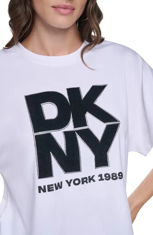 Dkny Dolman Sleeve Logo T-shirt - White