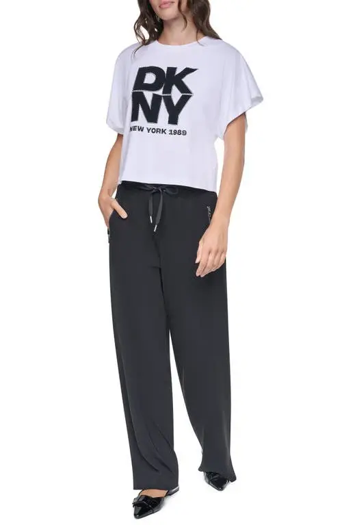 Dkny Dolman Sleeve Logo T-shirt - White