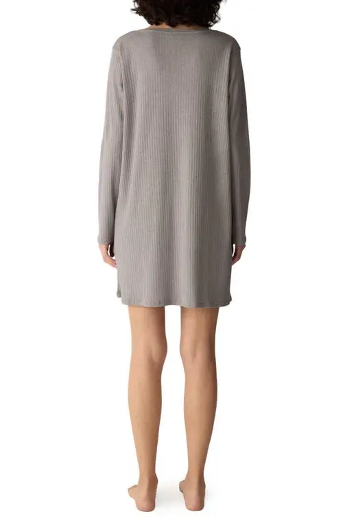 Eileen Fisher V-neck Henley Nightgown - Twine