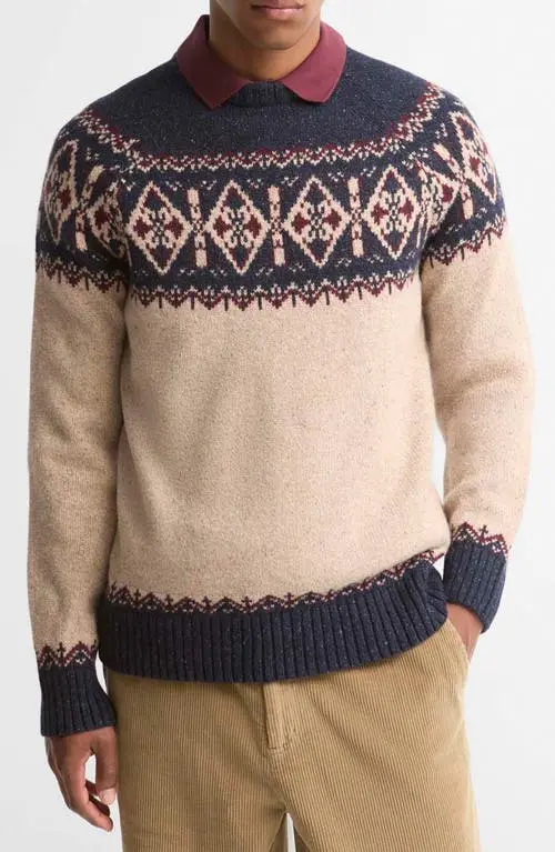 Barbour Tisbury Fair Isle Crewneck Sweater - Navy