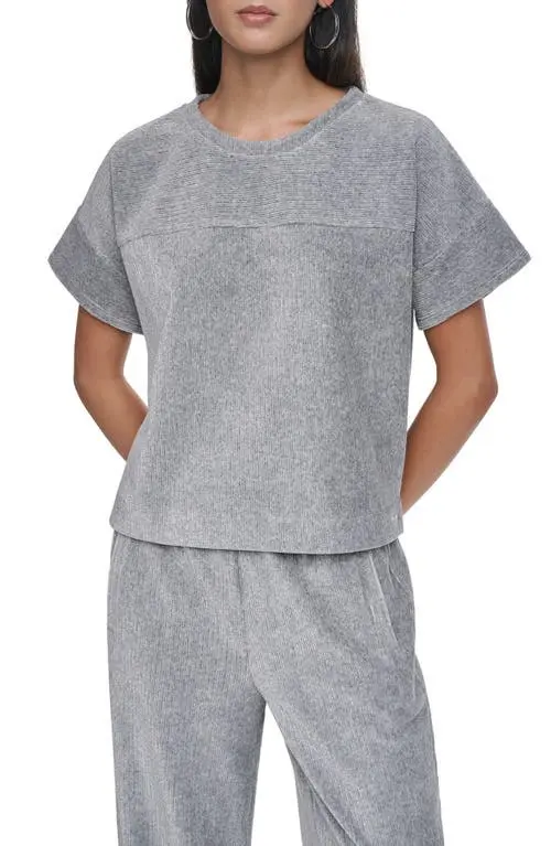 Dkny Metallic Velvet T-shirt - Feather He