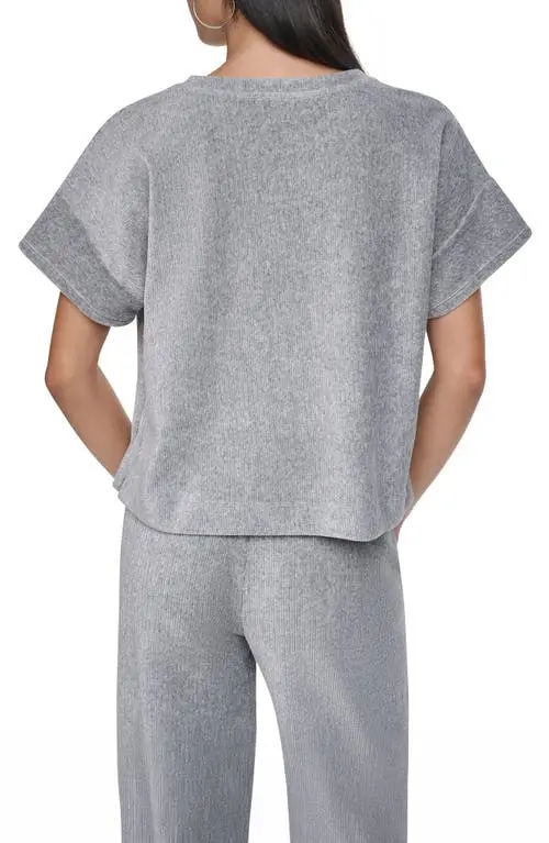 Dkny Metallic Velvet T-shirt - Feather He