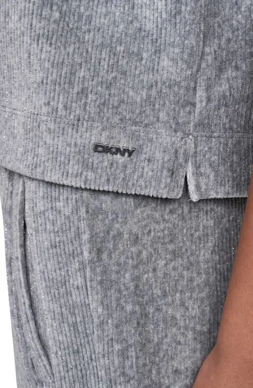 Dkny Metallic Velvet T-shirt - Feather He