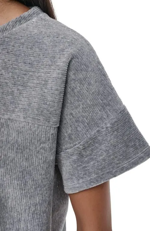 Dkny Metallic Velvet T-shirt - Feather He