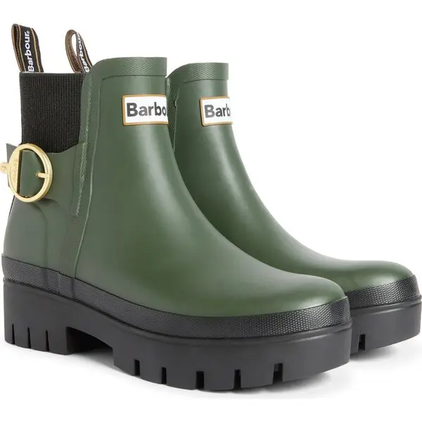 Barbour Hepburn Ankle Rain Boot - Olive/black
