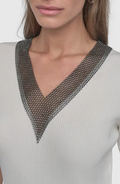 Dkny Embellished V-neck Sweater
