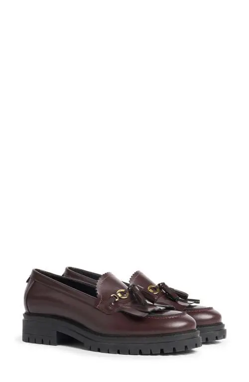 Barbour Ava Leather Loafer - Cherry Glace