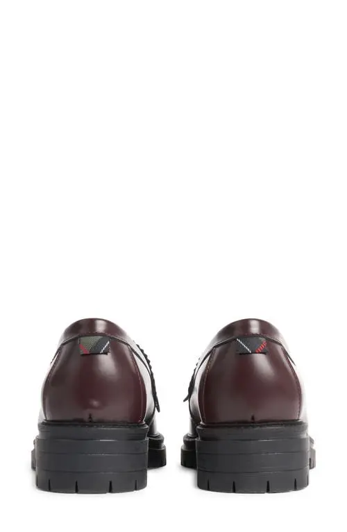 Barbour Ava Leather Loafer - Cherry Glace