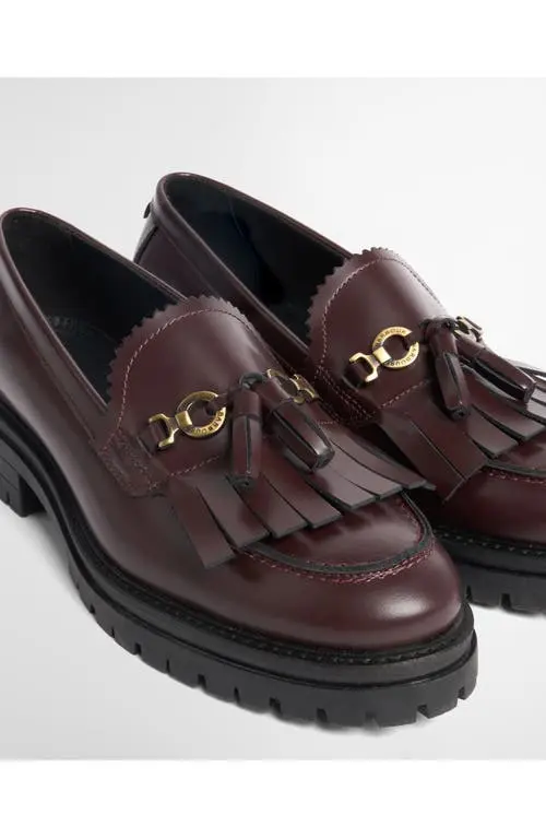 Barbour Ava Leather Loafer - Cherry Glace