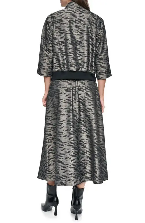 Dkny Animal Jacquard Bomber Jacket
