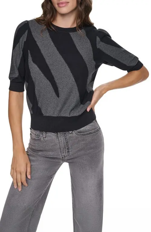 Dkny Metallic Colorblock Sweater