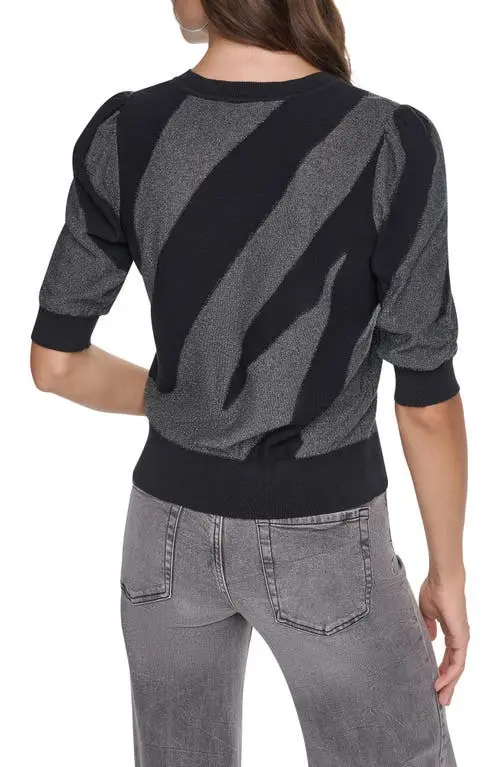 Dkny Metallic Colorblock Sweater