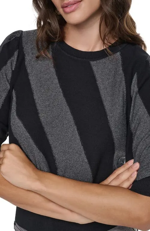 Dkny Metallic Colorblock Sweater