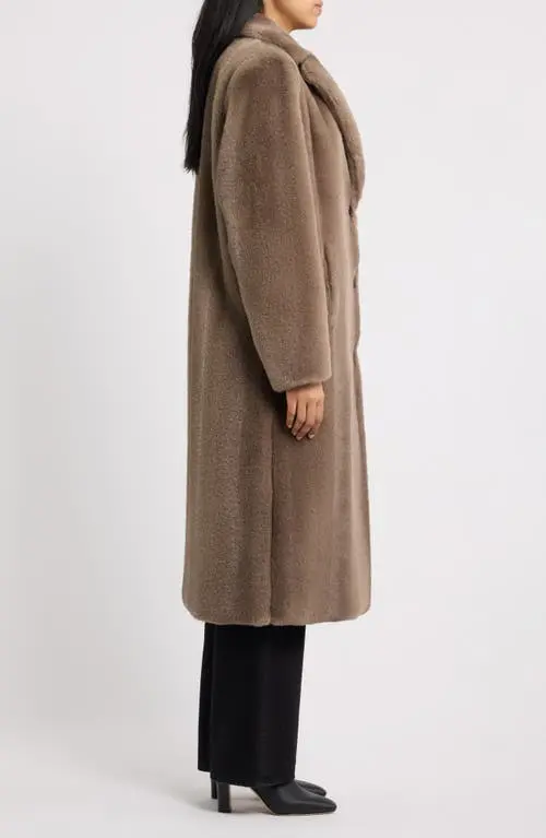 Bernardo Faux Fur Long Jacket
