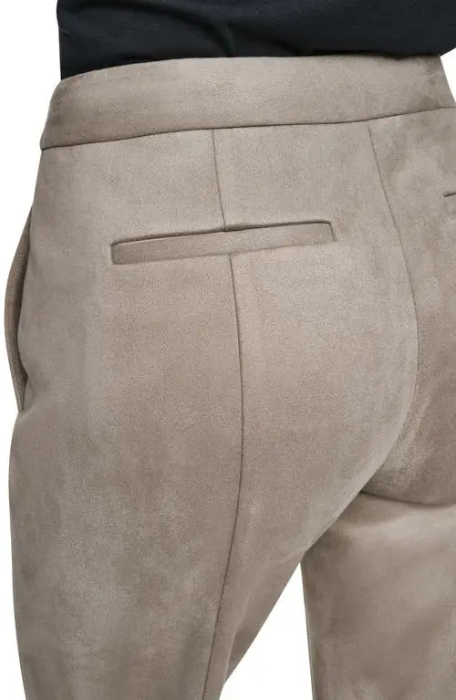 Dkny Faux Suede Ankle Pants With Slit Cuffs