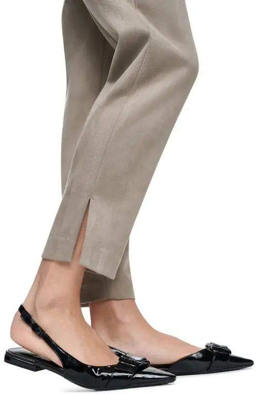 Dkny Faux Suede Ankle Pants With Slit Cuffs