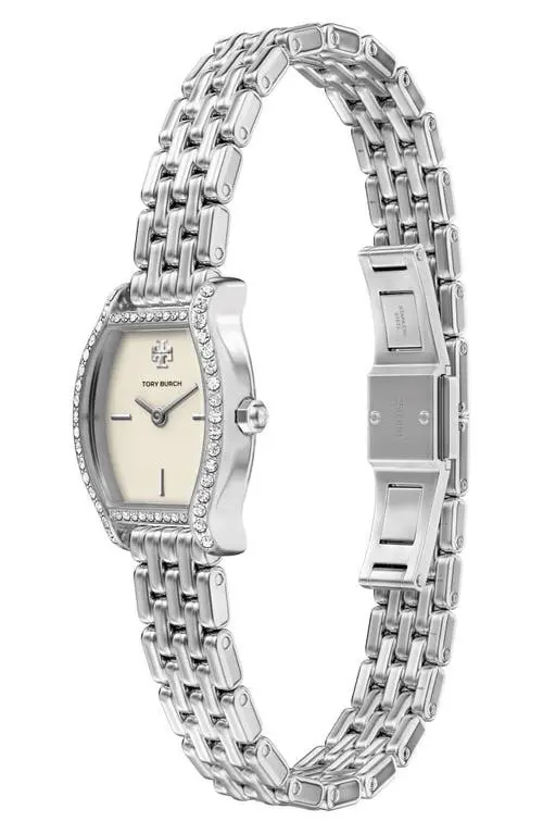 Tory Burch The Eleanor Curve Pavé Bracelet Watch