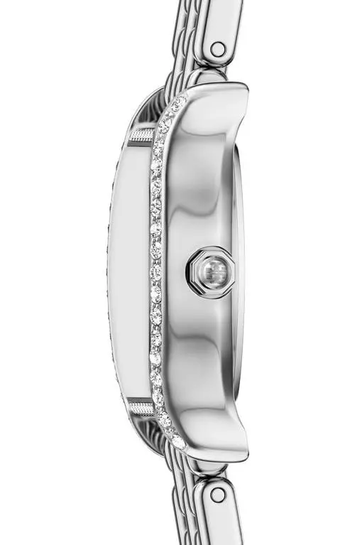 Tory Burch The Eleanor Curve Pavé Bracelet Watch