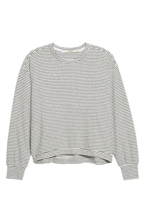 ASTROLOGIE CALIFORNIA Clementine Striped Sleep Top - White/black