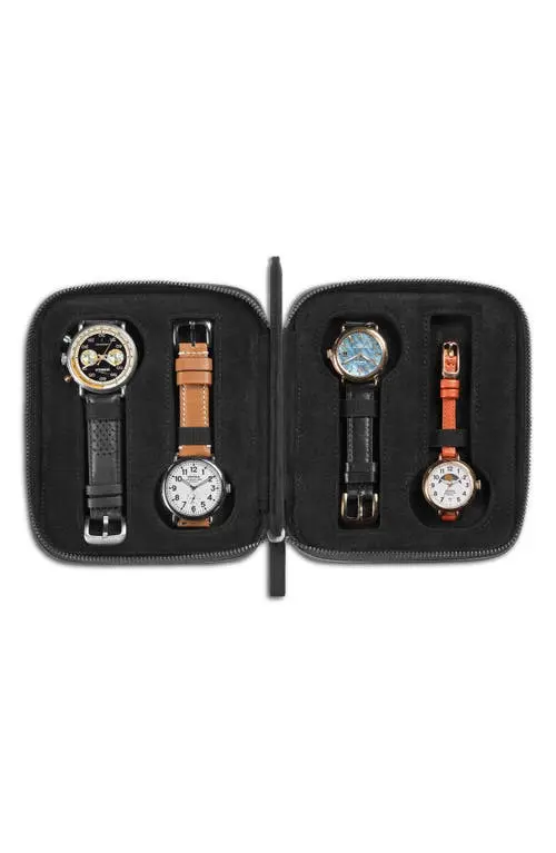 Shinola 4-watch Travel Case - Black